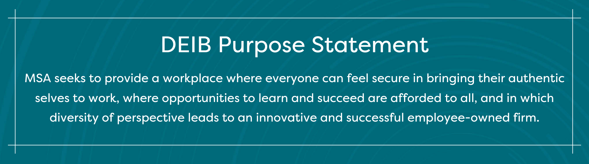 Commitment to DEIB - MSA