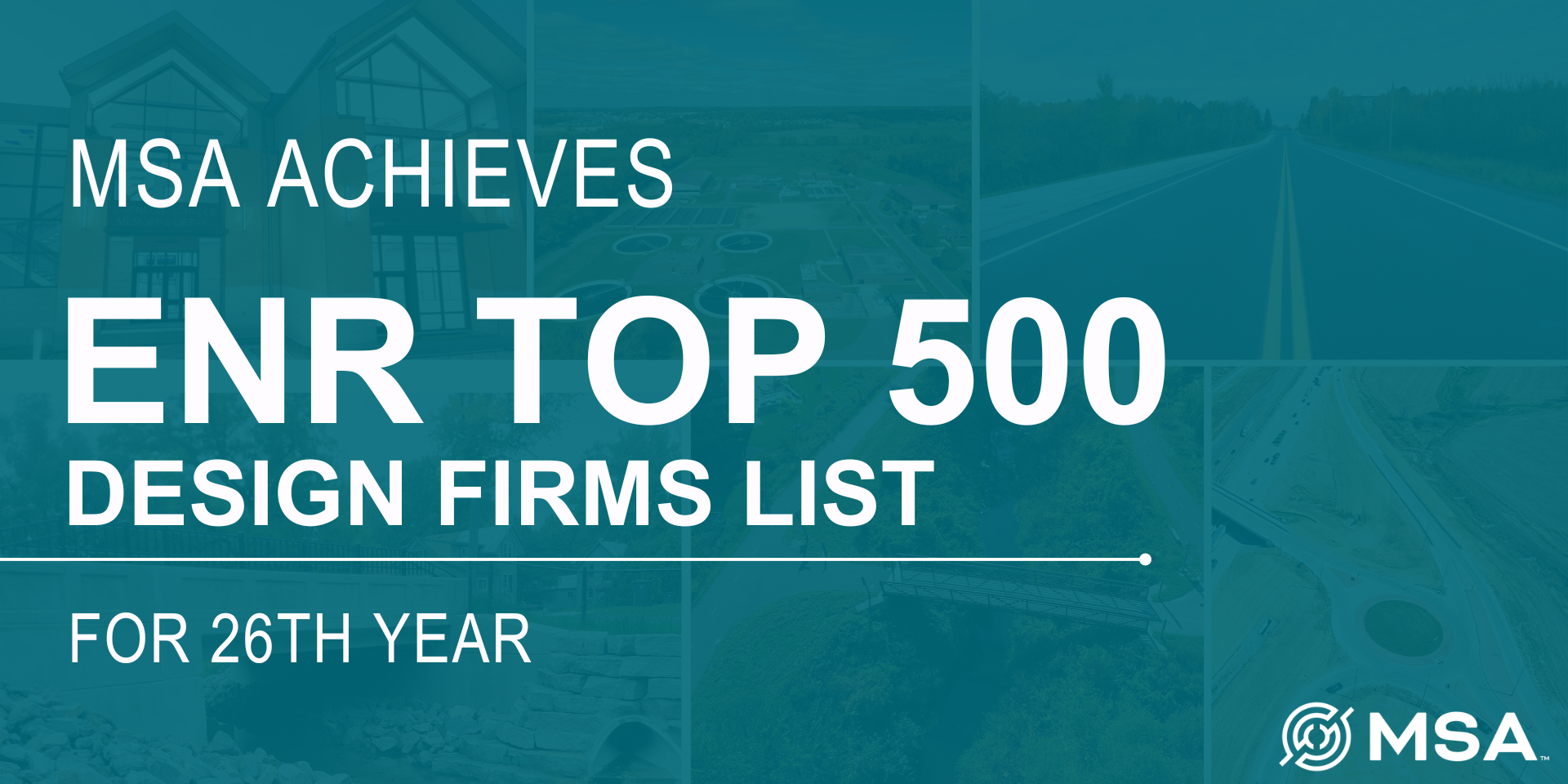 MSA Rises to No. 310 on ENR Top 500 Design Firms List - MSA