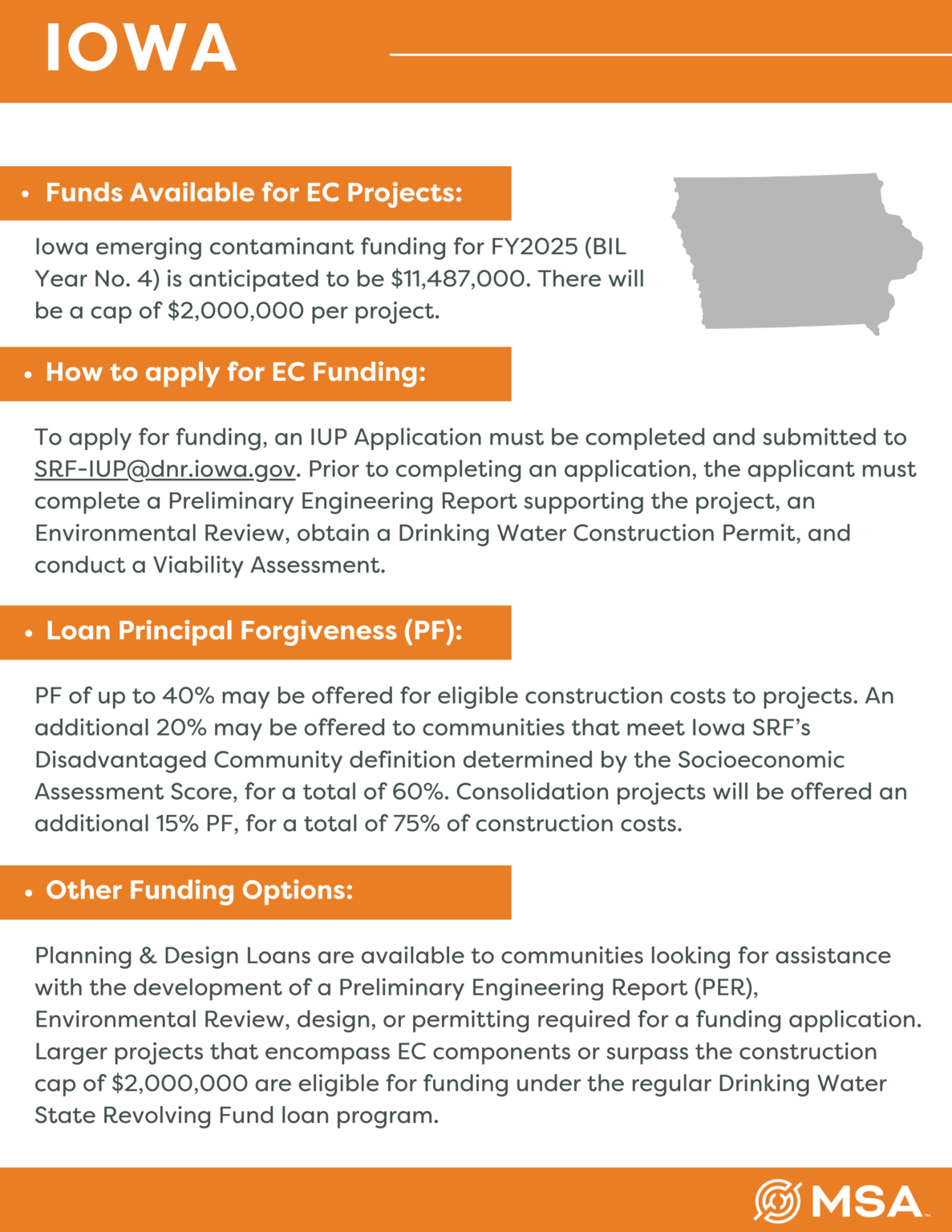 Funding for Emerging Contaminants, Including PFAS - MSA
